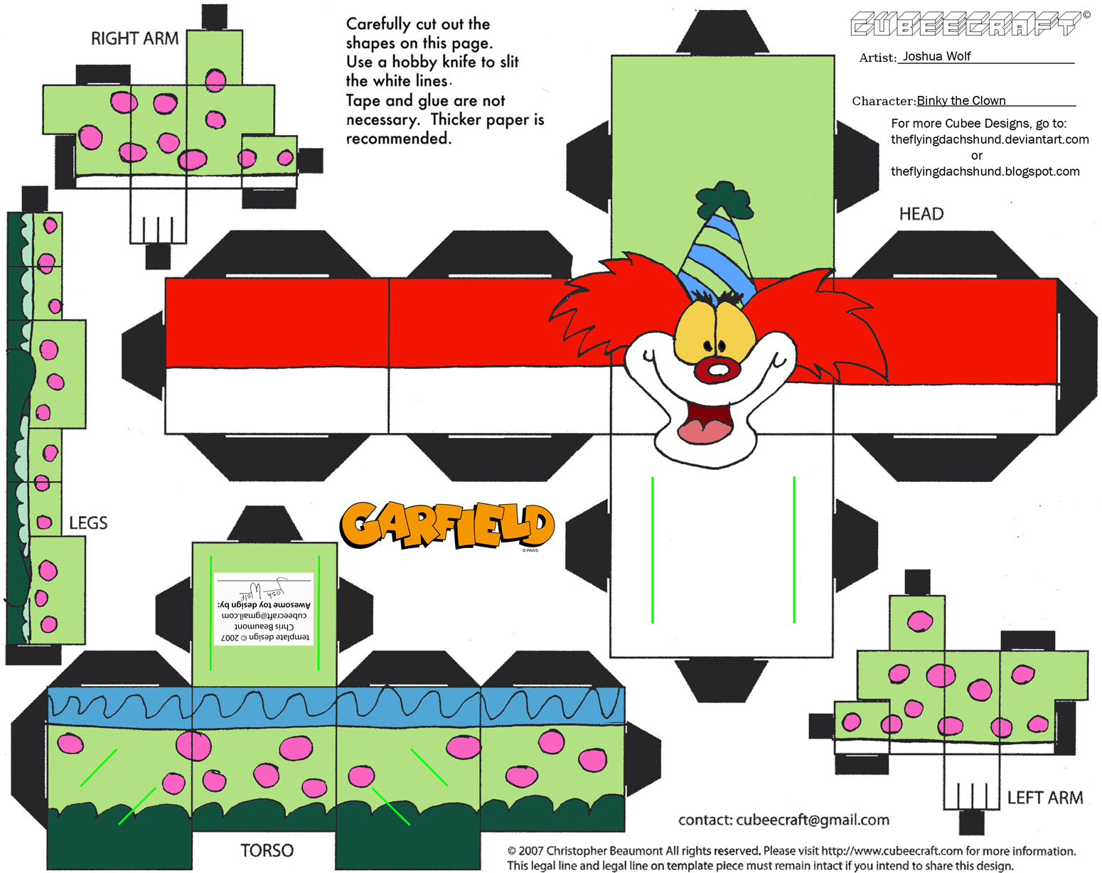 Garfield: Binky the Clown Cubee by TheFlyingDachshund on DeviantArt