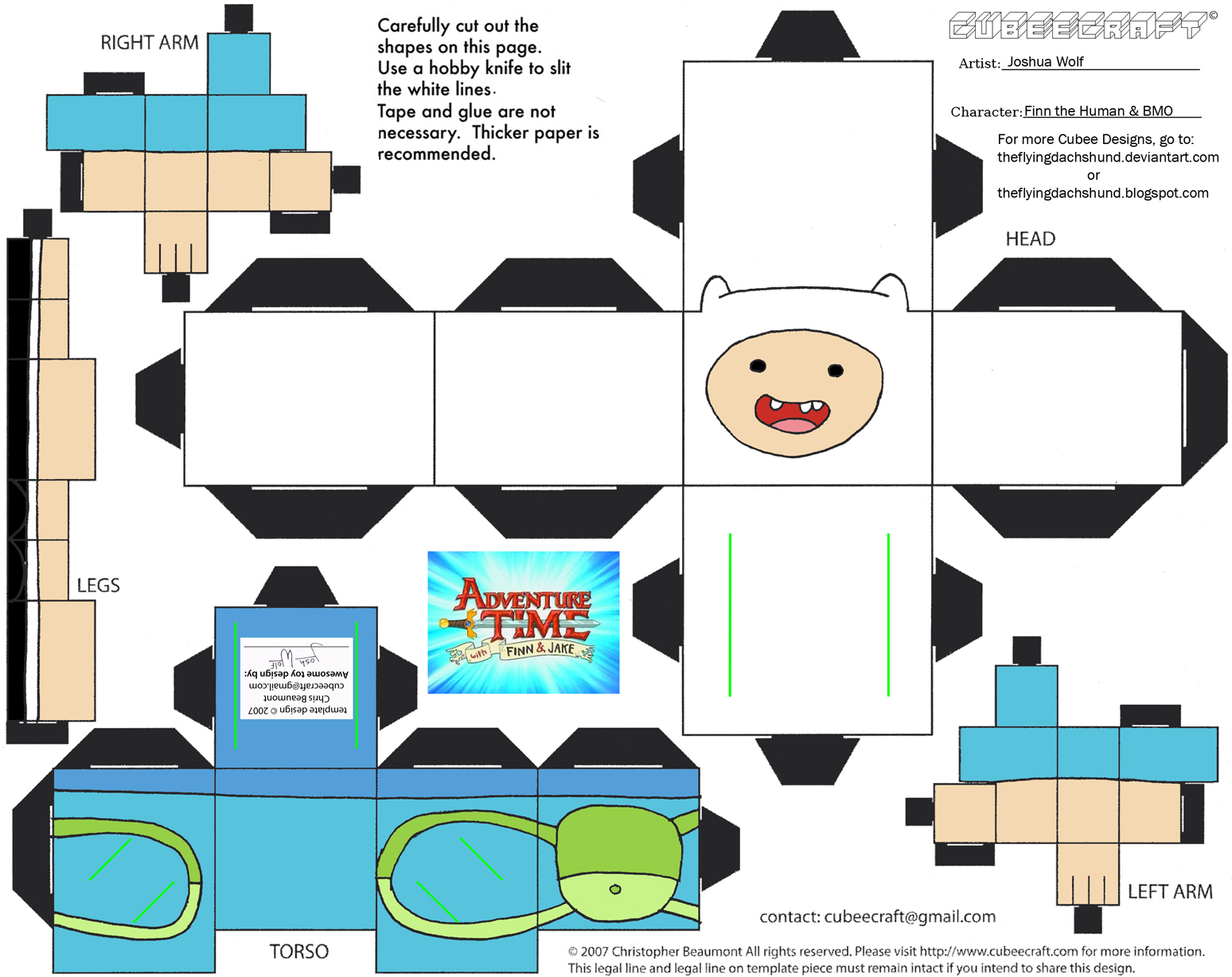 Jake Adventure Time Papercraft Templates