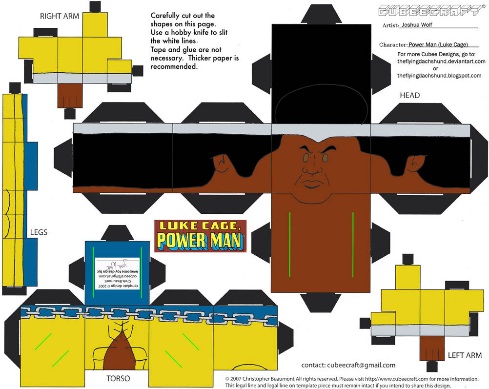 Marvel13: Luke Cage Cubee by TheFlyingDachshund on DeviantArt