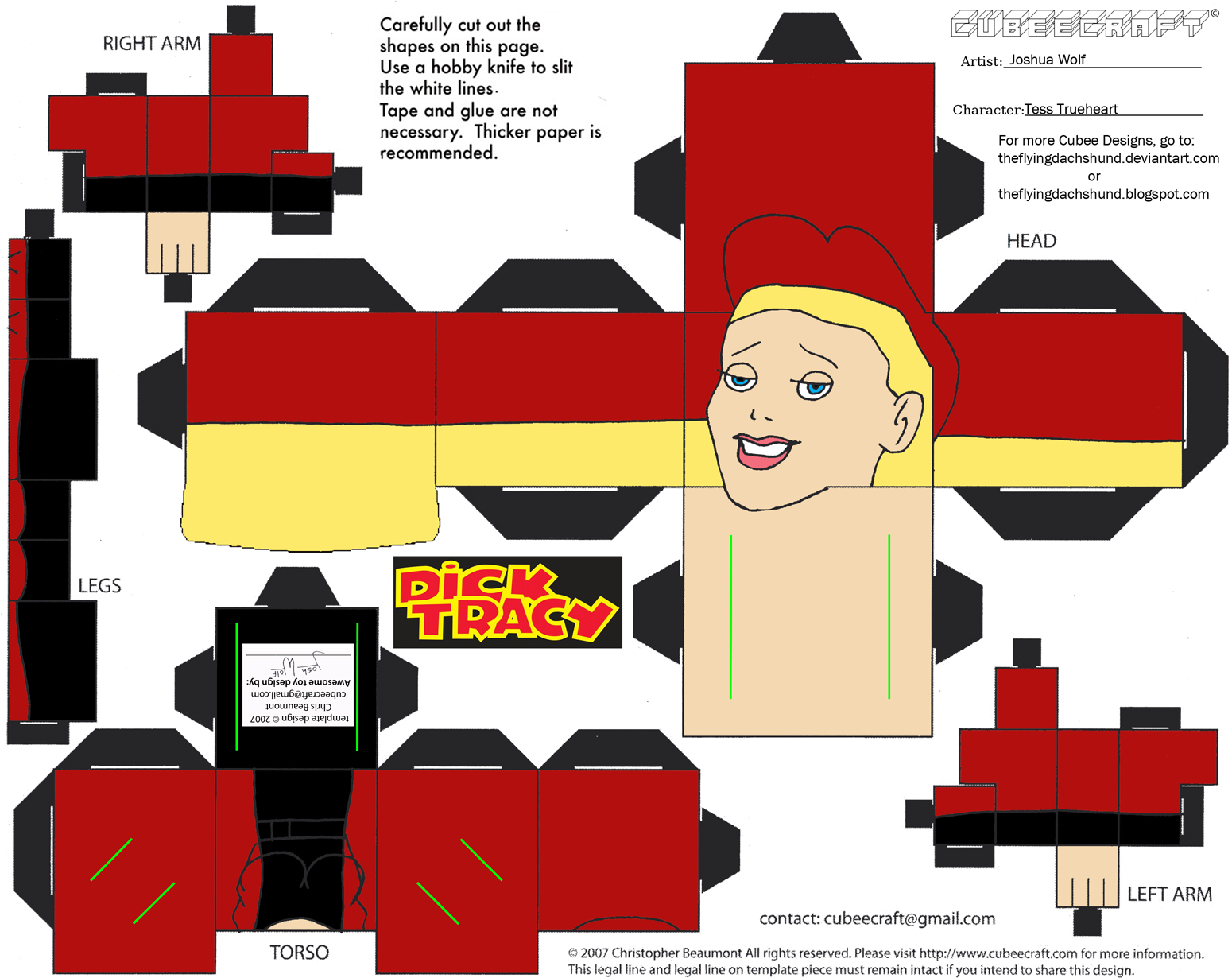 DT3: Tess Trueheart Cubee by TheFlyingDachshund on DeviantArt