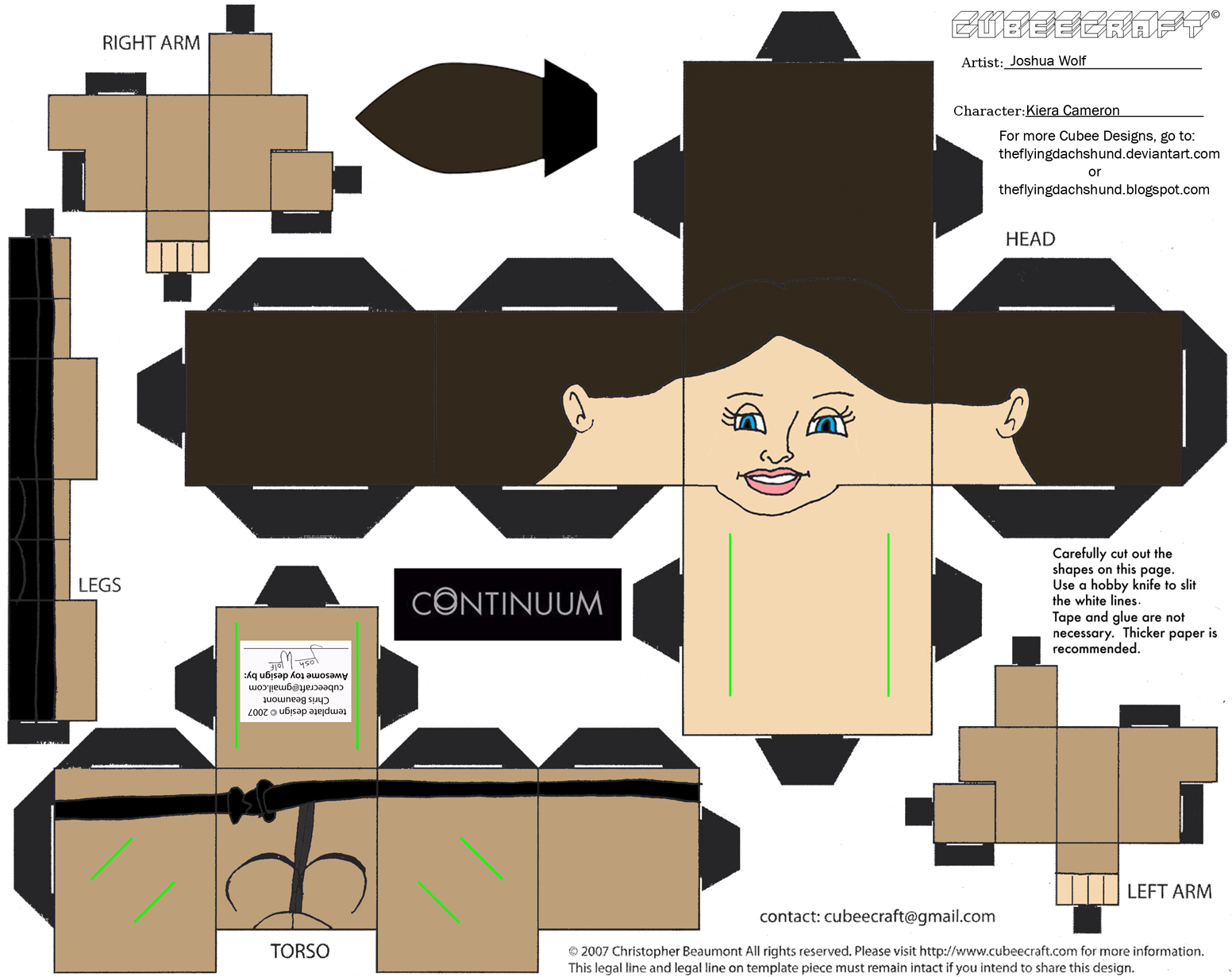 Continuum1: Kiera Cameron Cubee by TheFlyingDachshund on DeviantArt