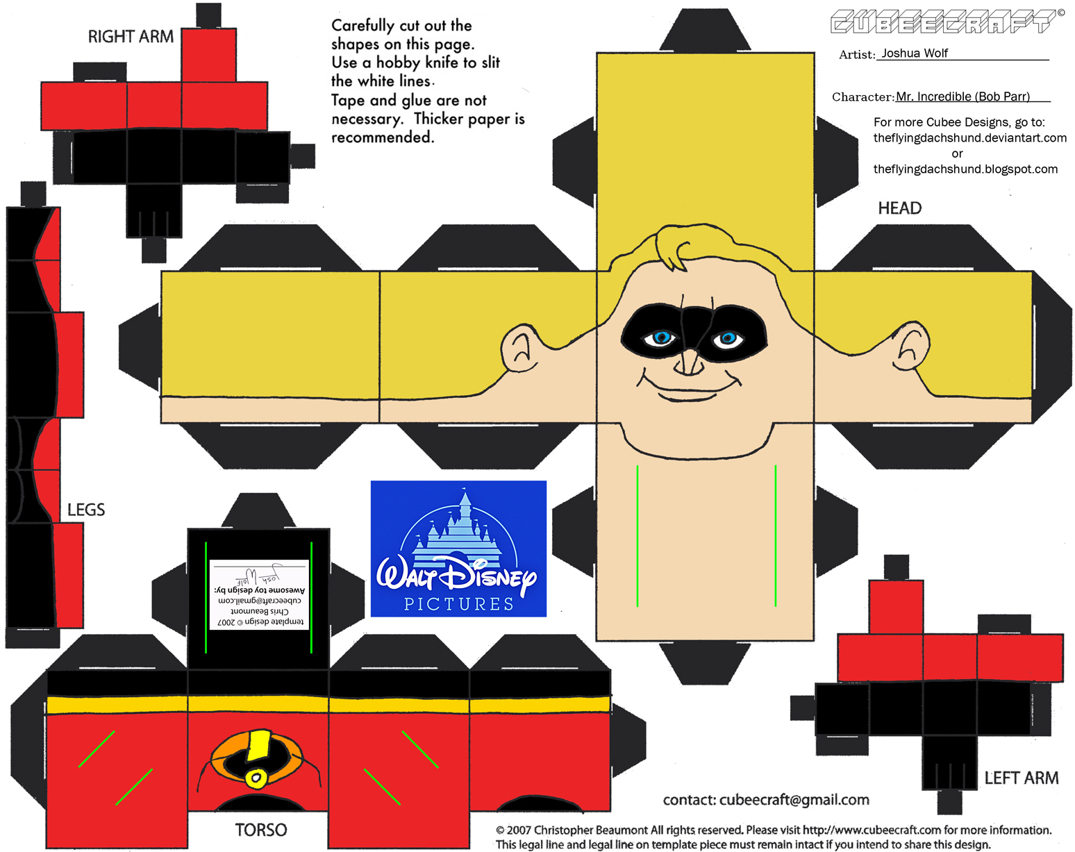 Dis21: Mr Incredible Cubee by TheFlyingDachshund on DeviantArt