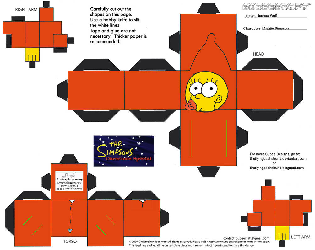 X-Mas16.5: Maggie Simpson Cubee by TheFlyingDachshund on DeviantArt