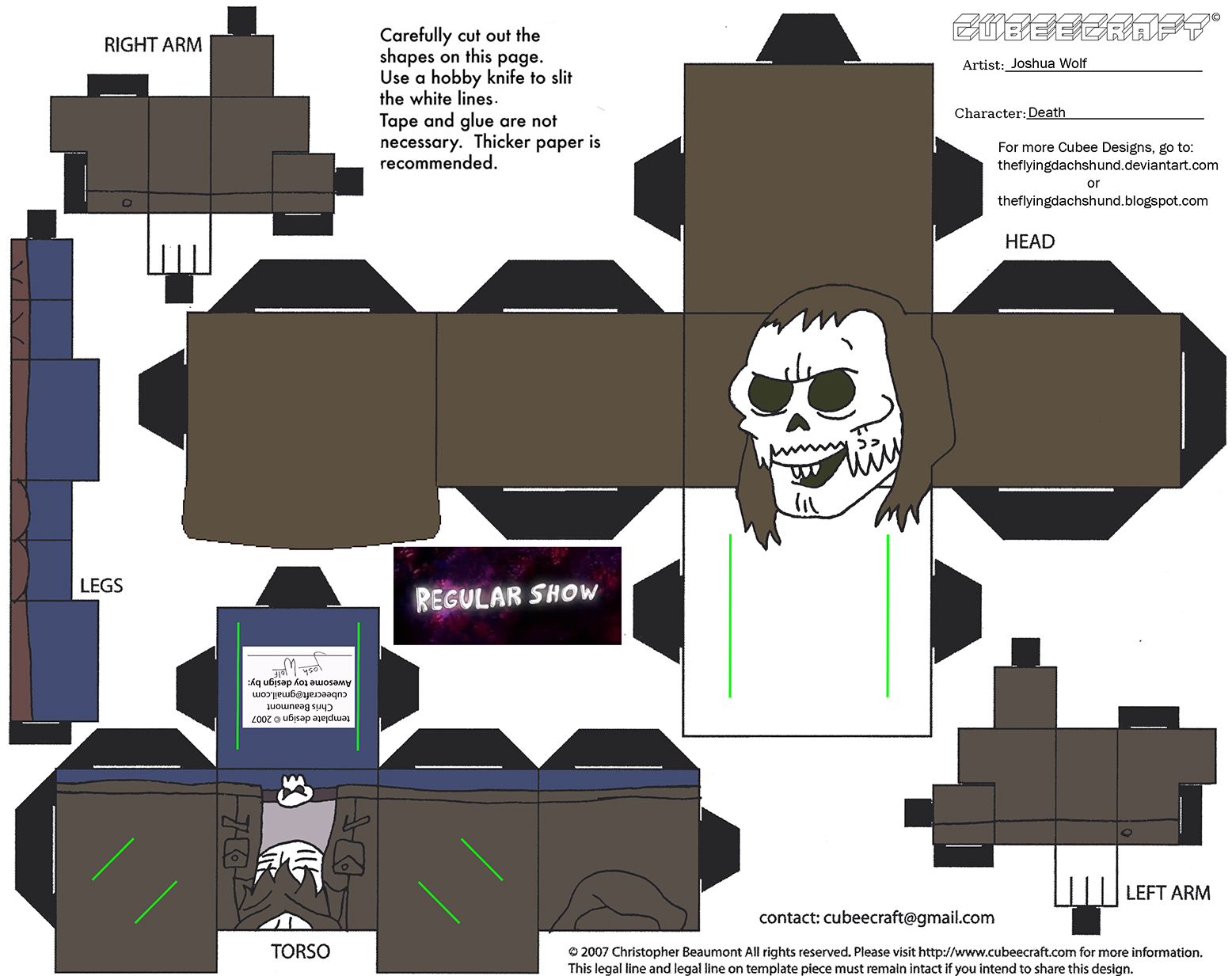 Cartoon Show Characters Cubee Patterns-Templates on Cubeecraft-Collect ...