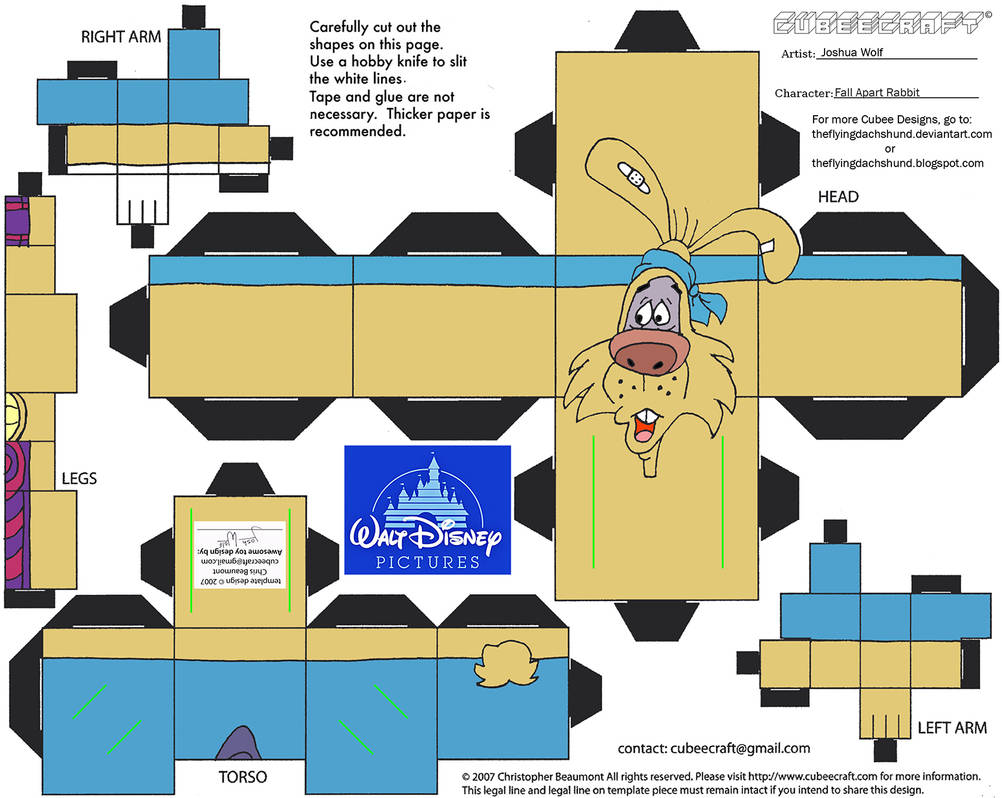 Dis37: Fall Apart Rabbit Cubee by TheFlyingDachshund on DeviantArt