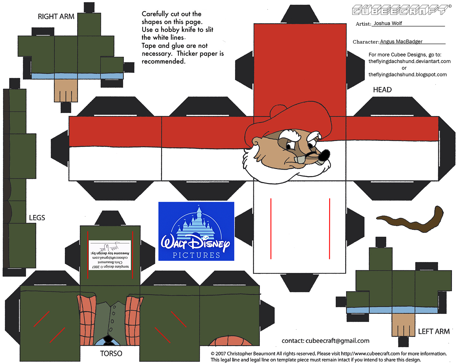Dis50: Angus MacBadger Cubee by TheFlyingDachshund on DeviantArt