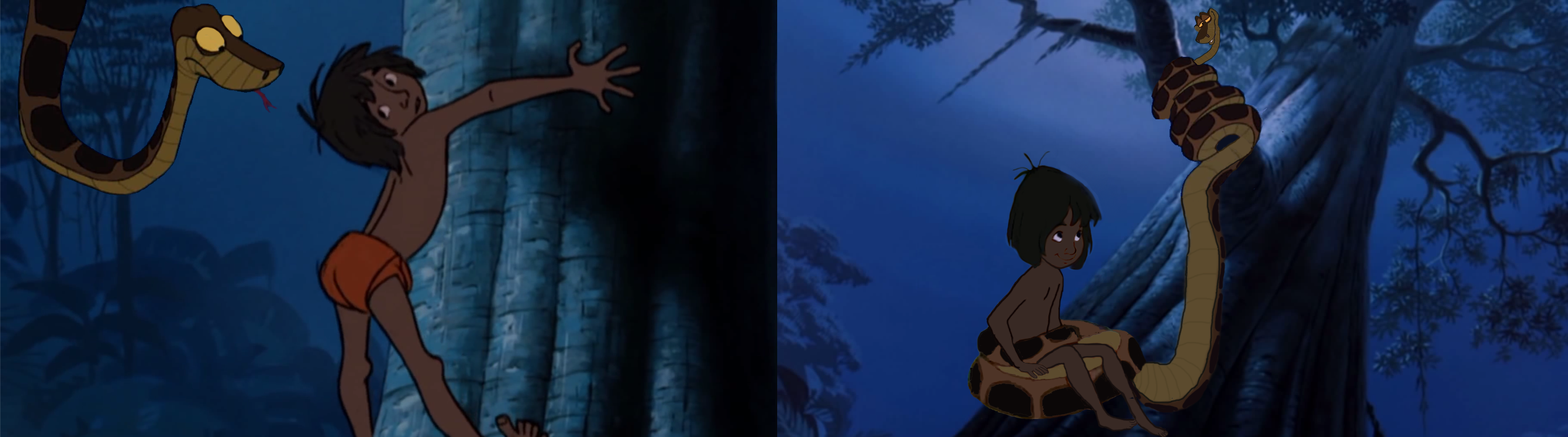 Kaa Helps Mowgli By Swedishhero94 On Deviantart