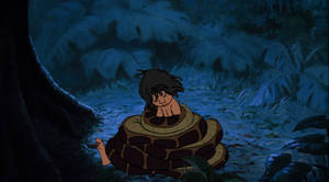 Mowgli slides into Kaa's coils (GIF) by Swedishhero94 on DeviantArt