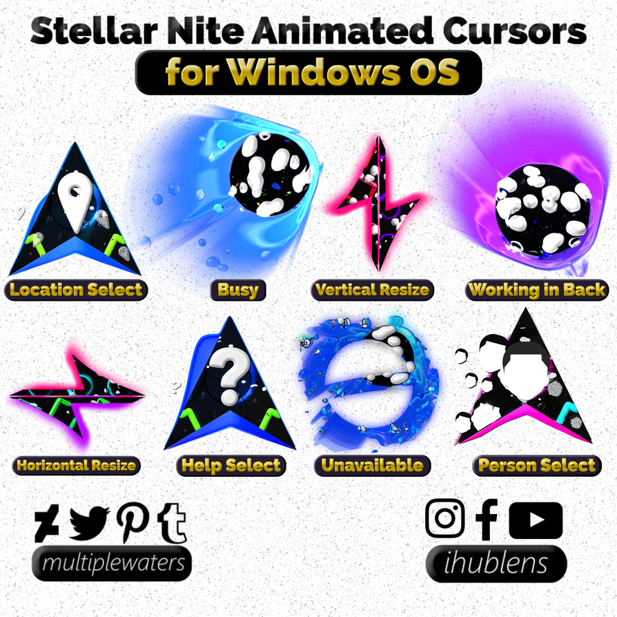 Stellar Nite Animated Cursors by MultipleWaters on DeviantArt