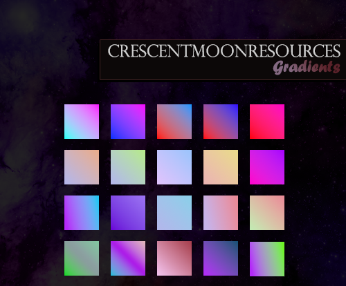 Gradients by moon by crescentmoonresource on DeviantArt