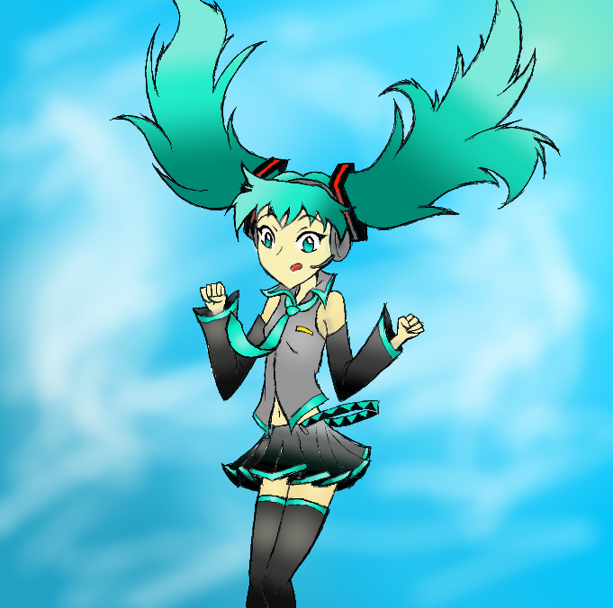 Falling Miku by Leafdapple13 on DeviantArt