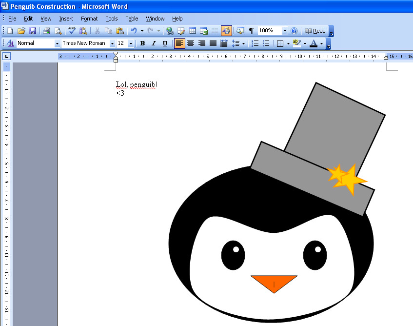 MS Word Penguib. xD by HyperactivePanda on DeviantArt