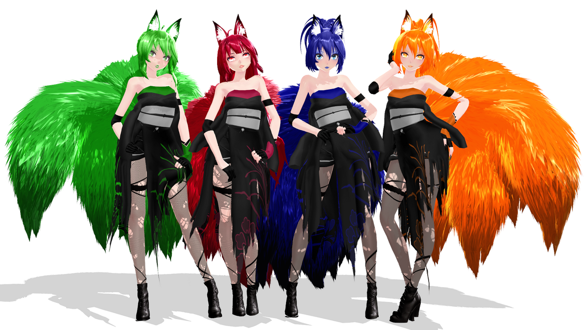 [MMD] Nine - tailed Fox Warriors [Model DL] by SofiaTheFateless on ...