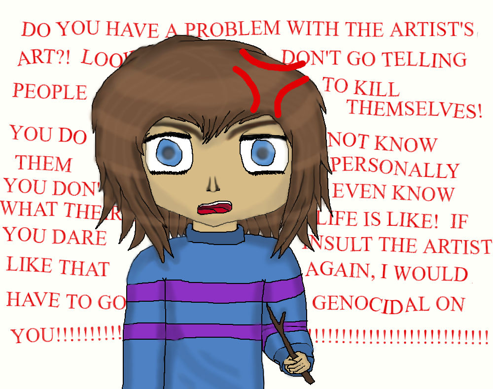 Angry Frisk by TriforceNinja on DeviantArt