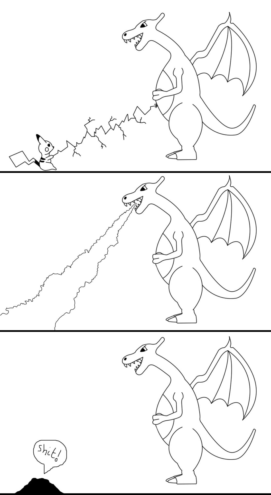 Pikachu VS Charizard by sheep-militia on DeviantArt