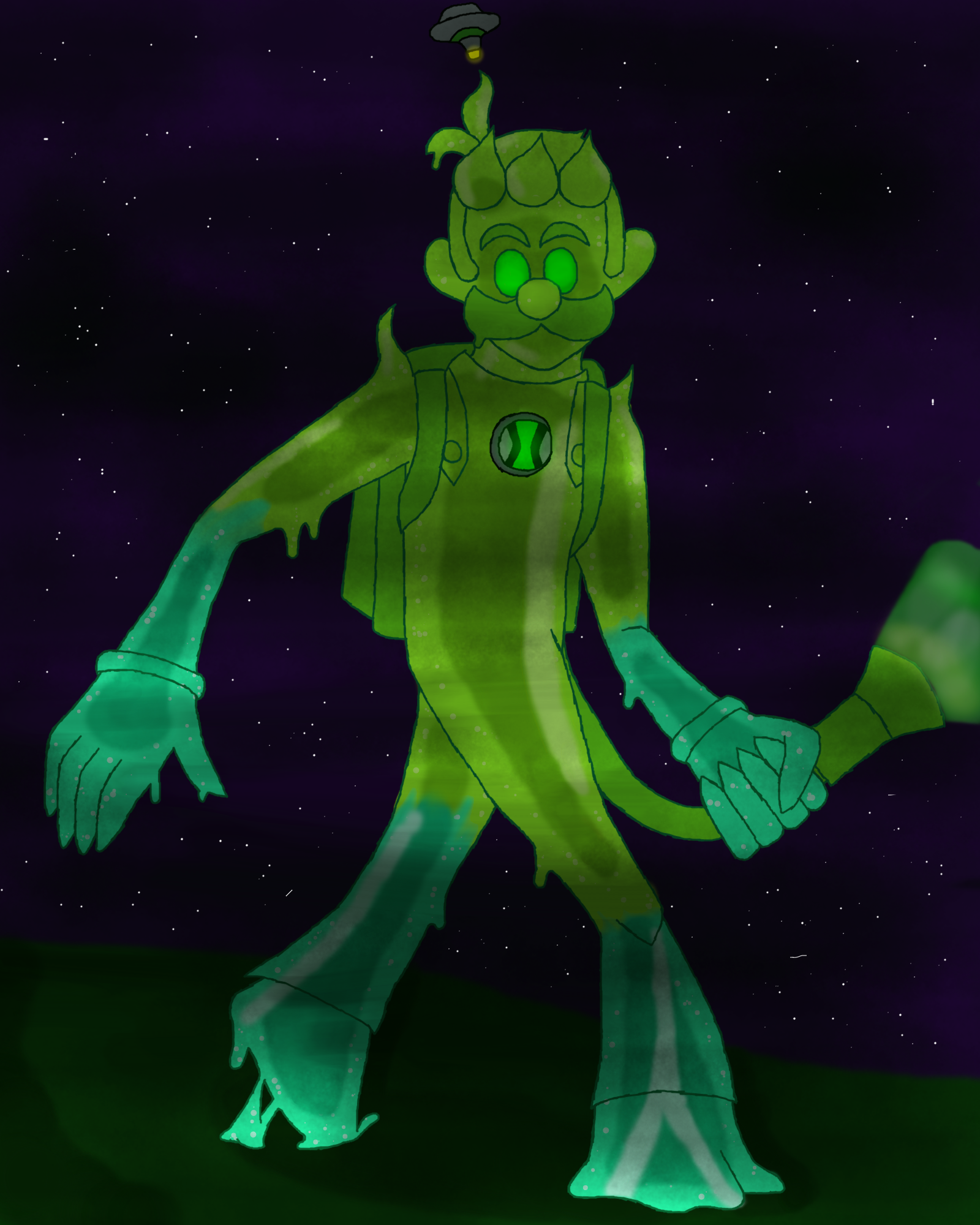 Gooigi but as goop by SnowyLuigi on DeviantArt