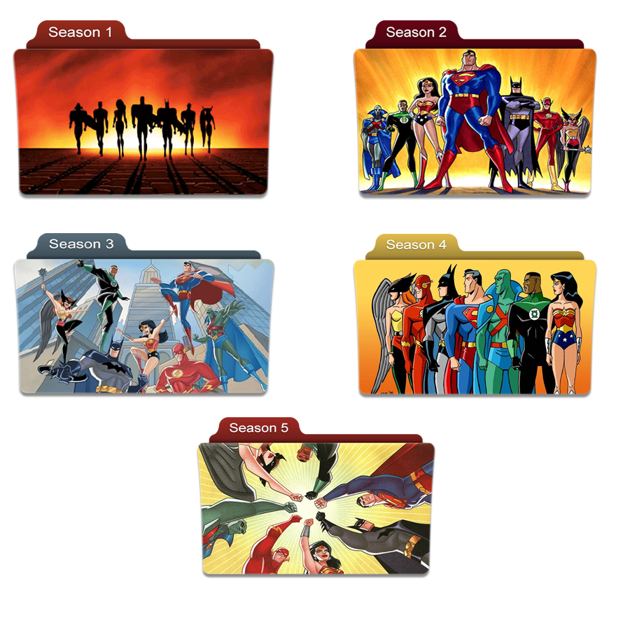 Justice league collection folder icon by GoldenBoy258 on DeviantArt