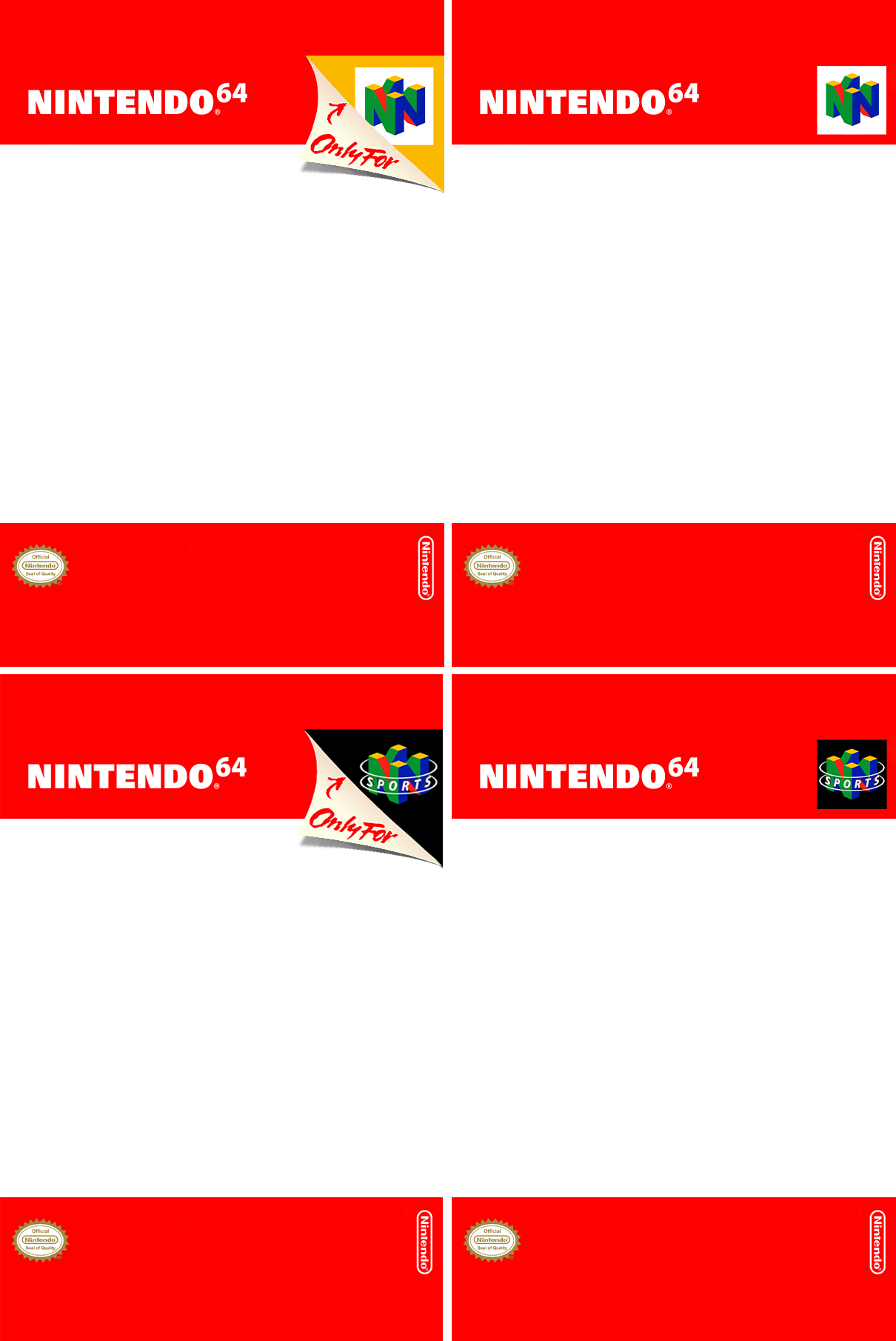 Nintendo 64 Box Art Template