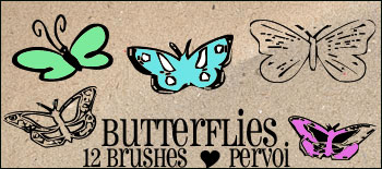 Butterfly brushes by PervoiBrushes on DeviantArt