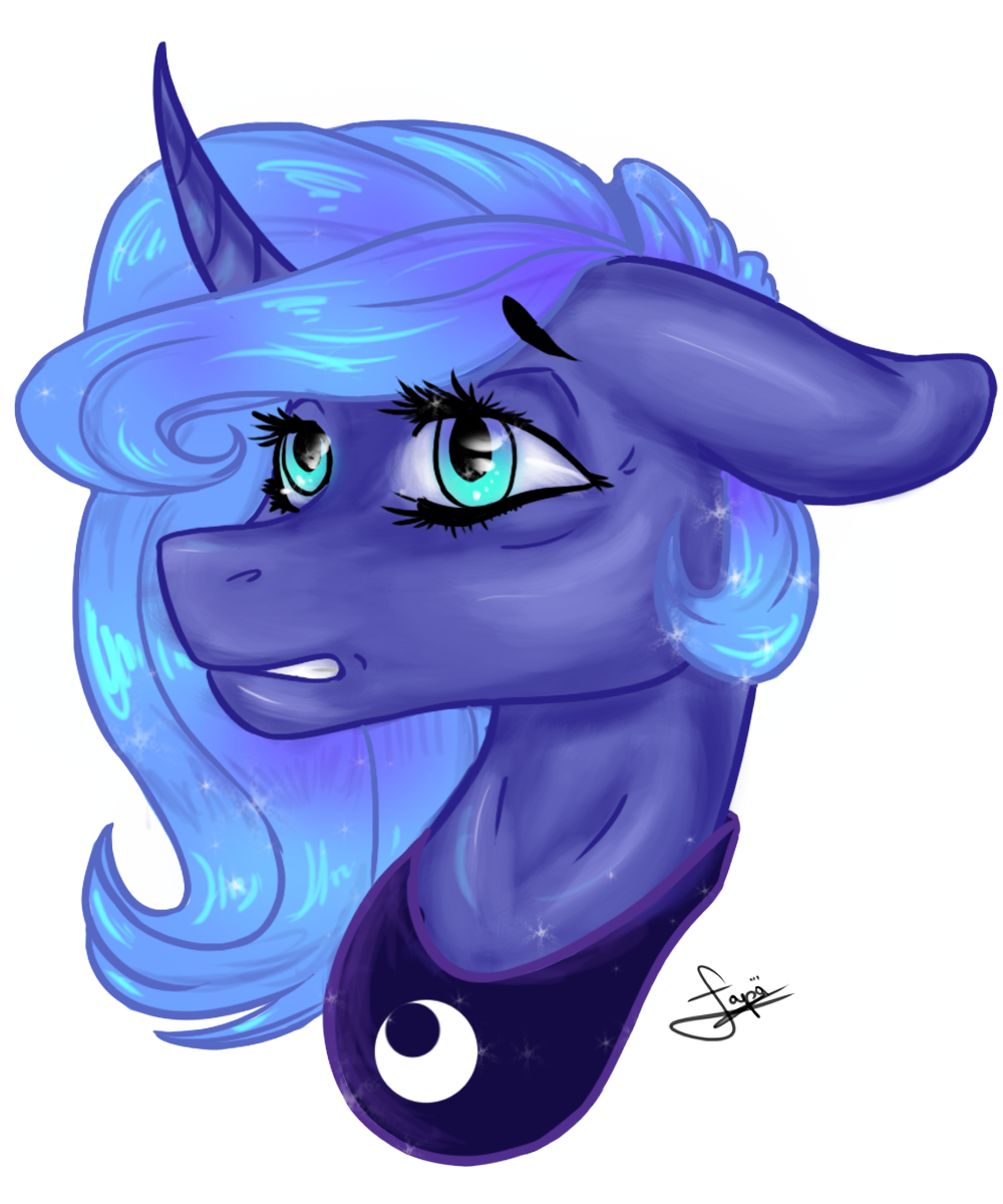 Princess Luna | sad by PannaLapa on DeviantArt