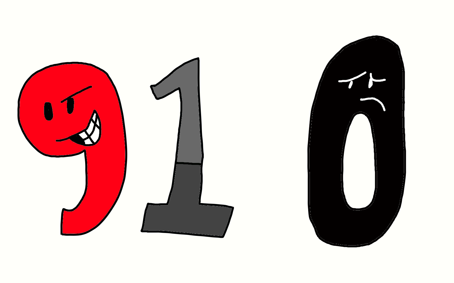 Number 91 and 0 (7 ate 9 Incident Characters) by ReshaRajesh on DeviantArt