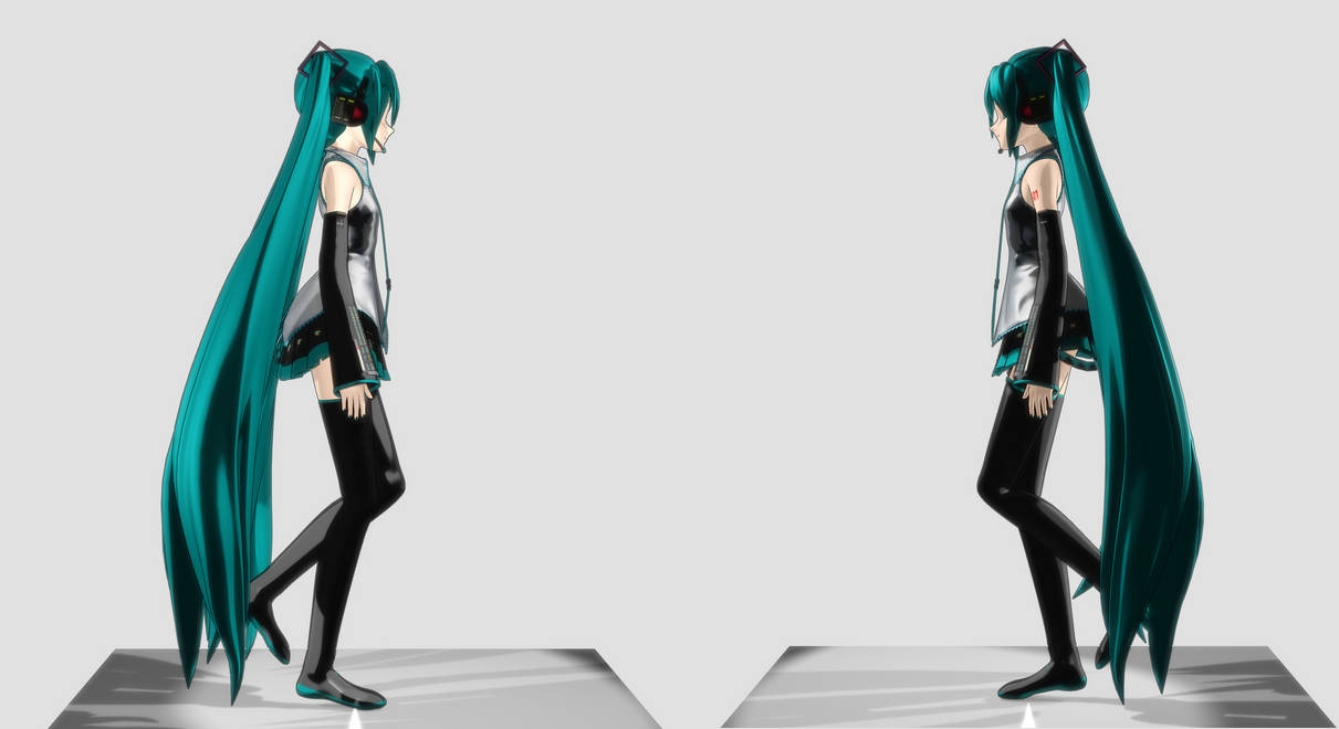 Hatsune Miku HD 3D Animation Walking Cycle Side by HeadmasterGD on ...