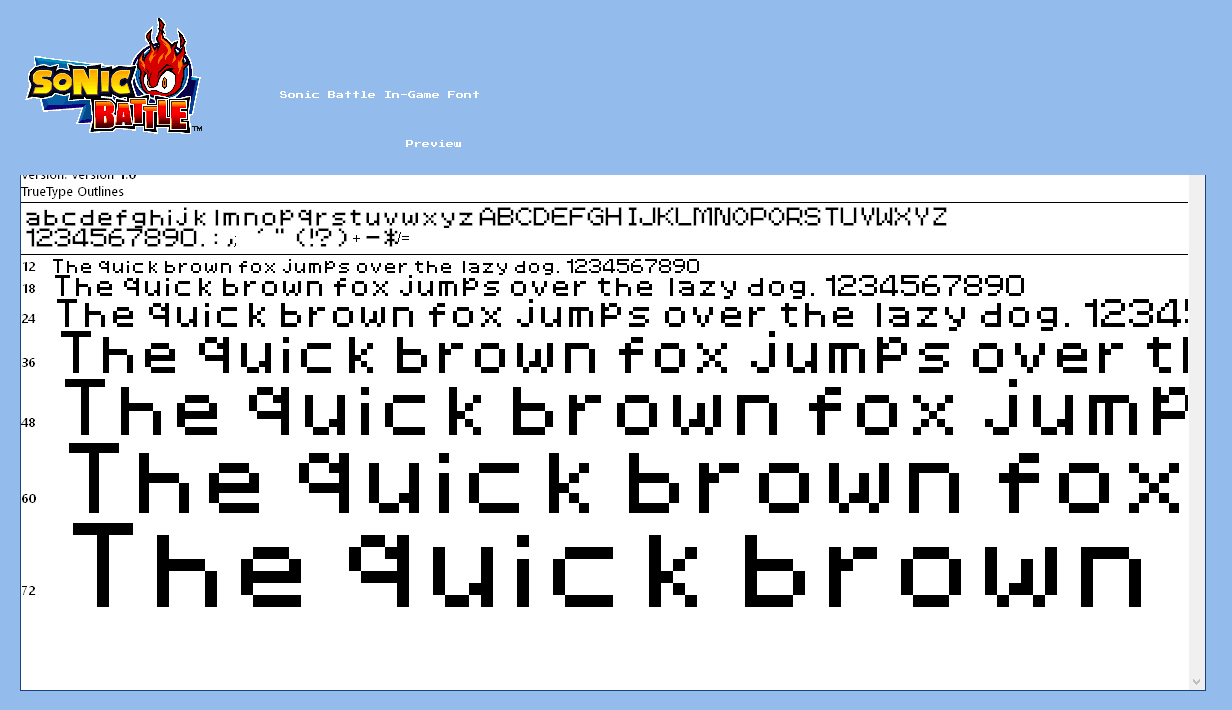 Sonic Battle In-game Font by XPGlitz236 on DeviantArt