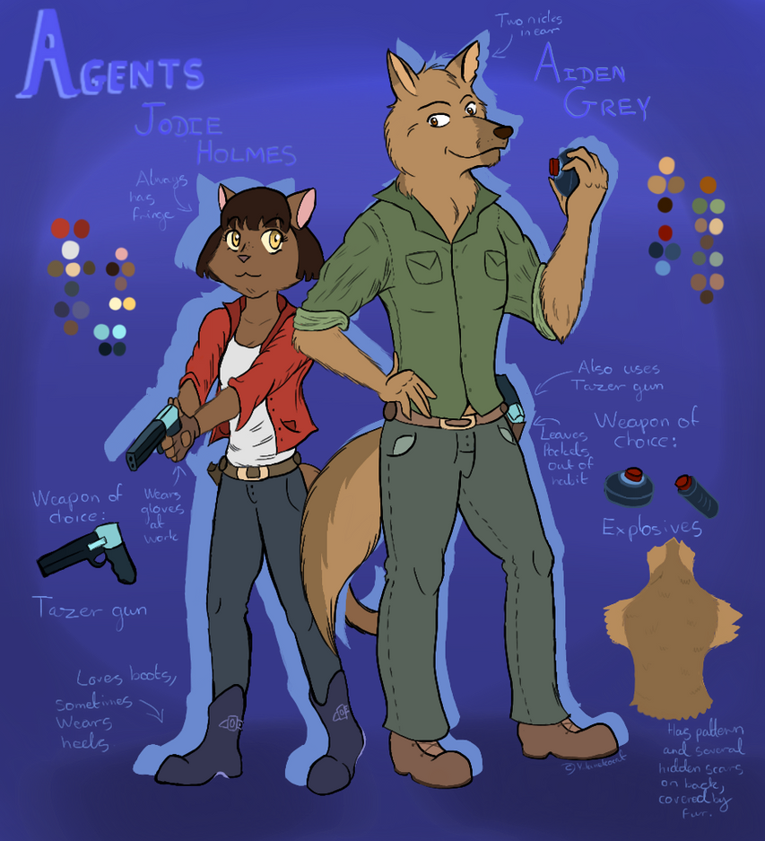 Jodie and Aiden Reference sheet by Yukinekocat on DeviantArt