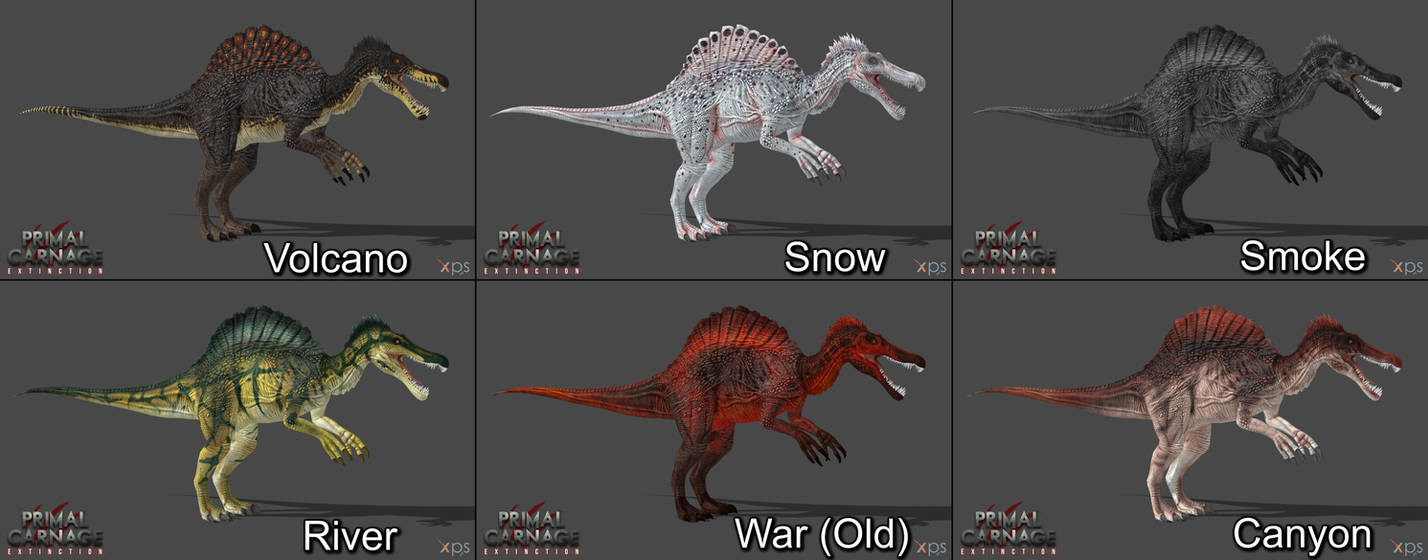 [PCE] Spino Skin Pack #1 by Phelcer on DeviantArt