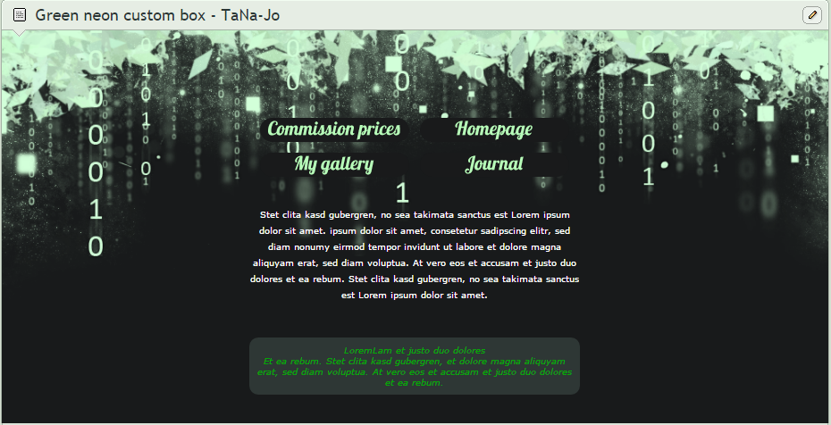 Green Custom Box Code by TaNa-Jo on DeviantArt