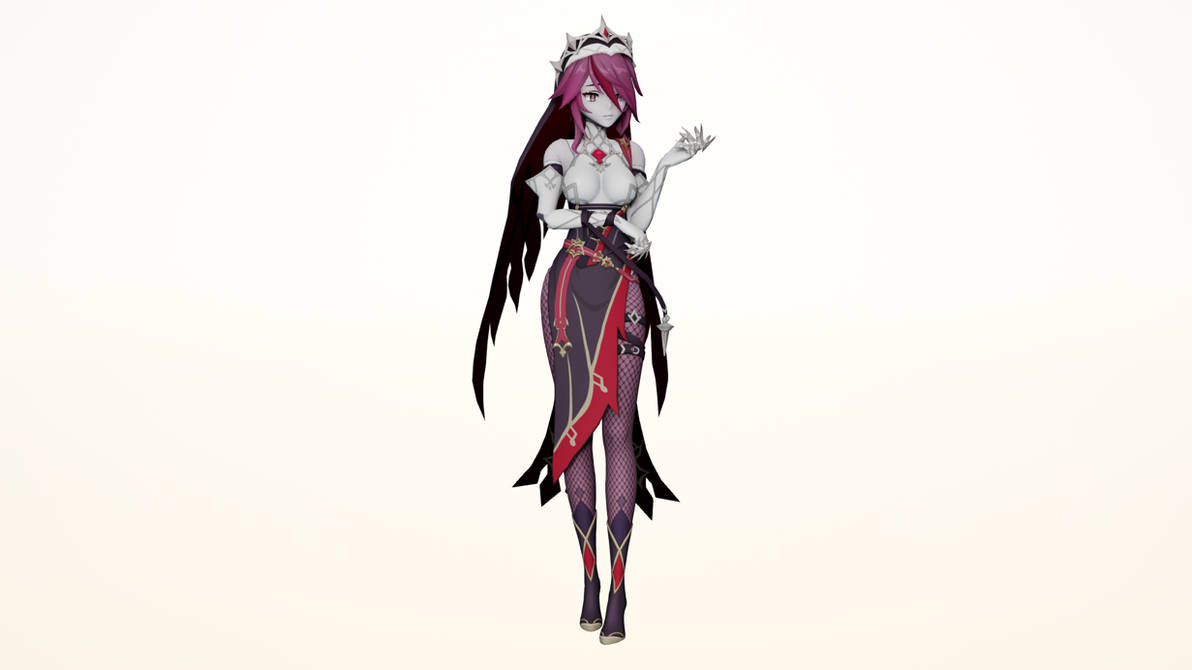 MMD | Rosaria idle pose (DL) by varghater3000 on DeviantArt