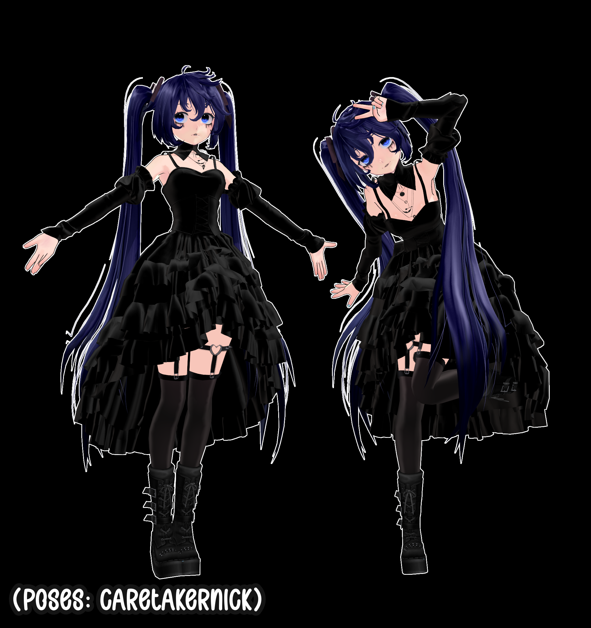 TDA Miku Styled Gothic - DOWNLOAD by BloodRiver11 on DeviantArt