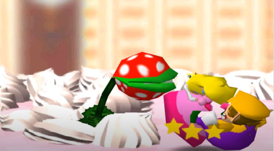 Peach and Wario Lose at Peach's Birthday Cake by 98wtf on DeviantArt
