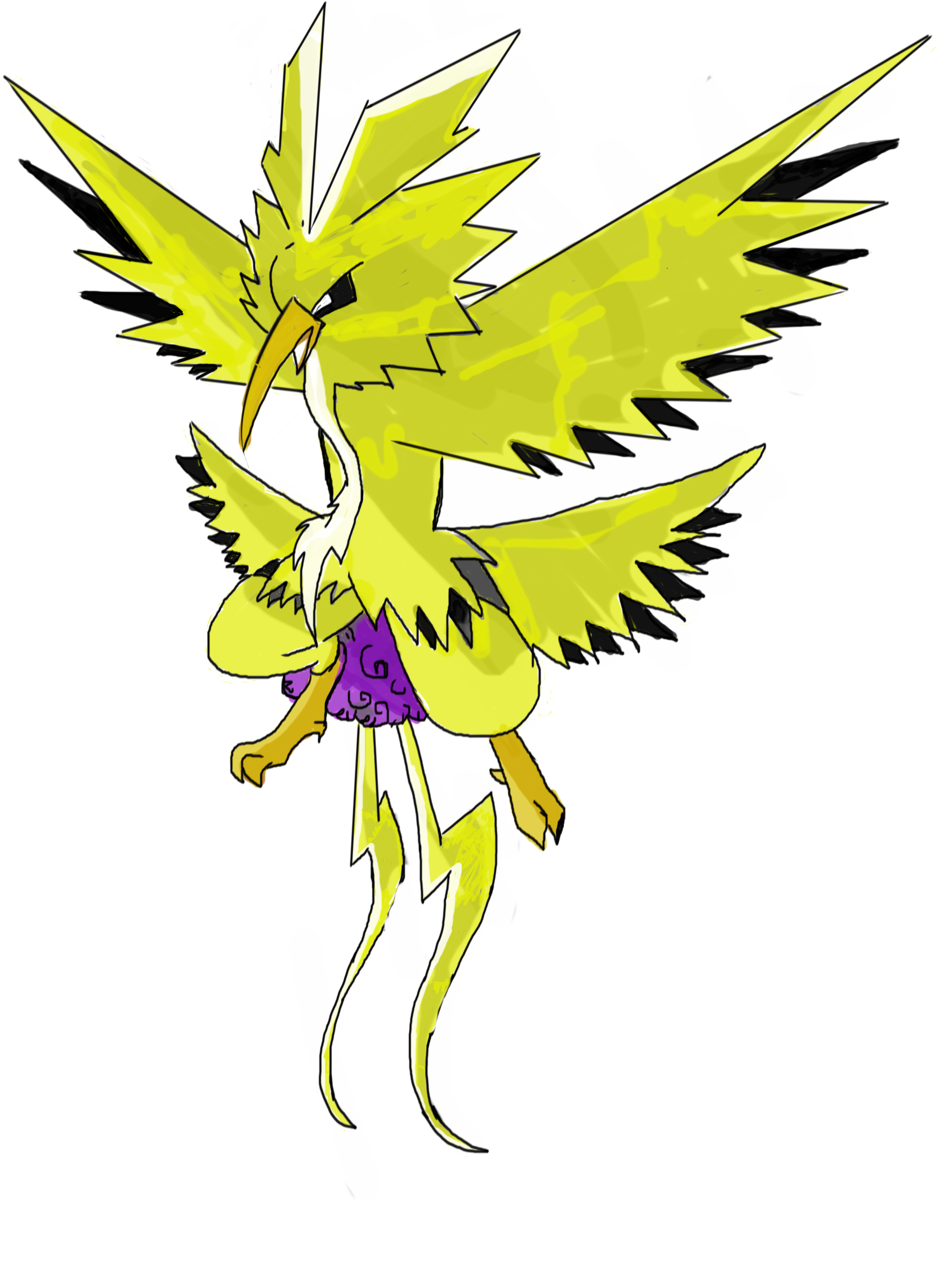Mega Zapdos 1 by blackandwhitepikachu on DeviantArt
