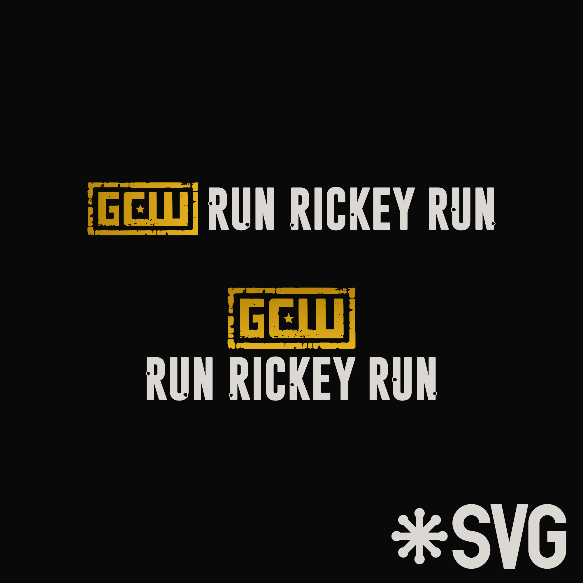 GCW Run Rickey Run Logo SVG by HellMen45 on DeviantArt
