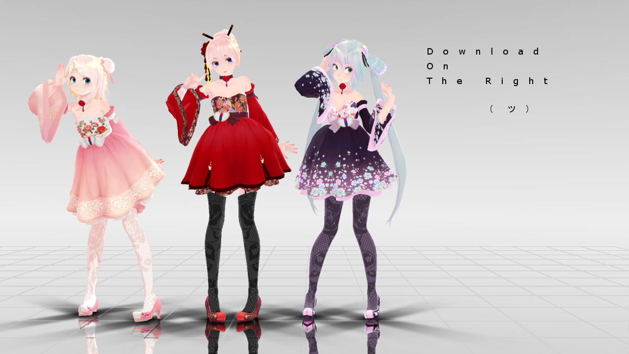 MMD TDA Miku, Rin Hanbok Dress DL -edited- by chulatt on DeviantArt