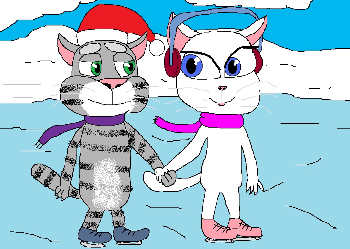 Talking Tom and Angela Skating by Toonsville on DeviantArt