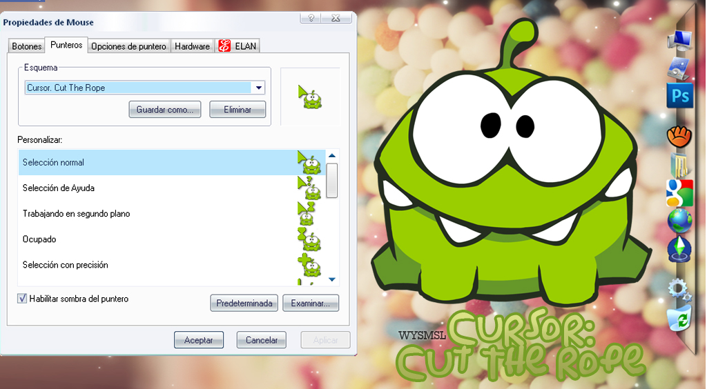 Cursor: Cut The Rope by WouldYaSeeMeSoLouder on DeviantArt