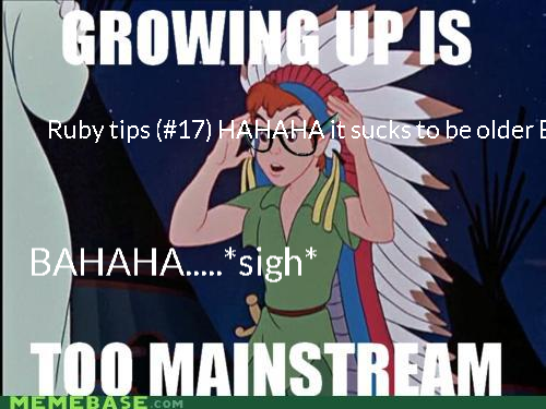 Ruby tips (#17) it sucks to be old by DJRubywubsloveu on DeviantArt