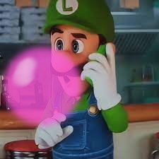 Luigi Blowing Bubblegum 2.0 by Elizabethjones18 on DeviantArt