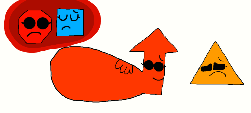 Arrow Eats Octagon And Square by Pigg2 on DeviantArt