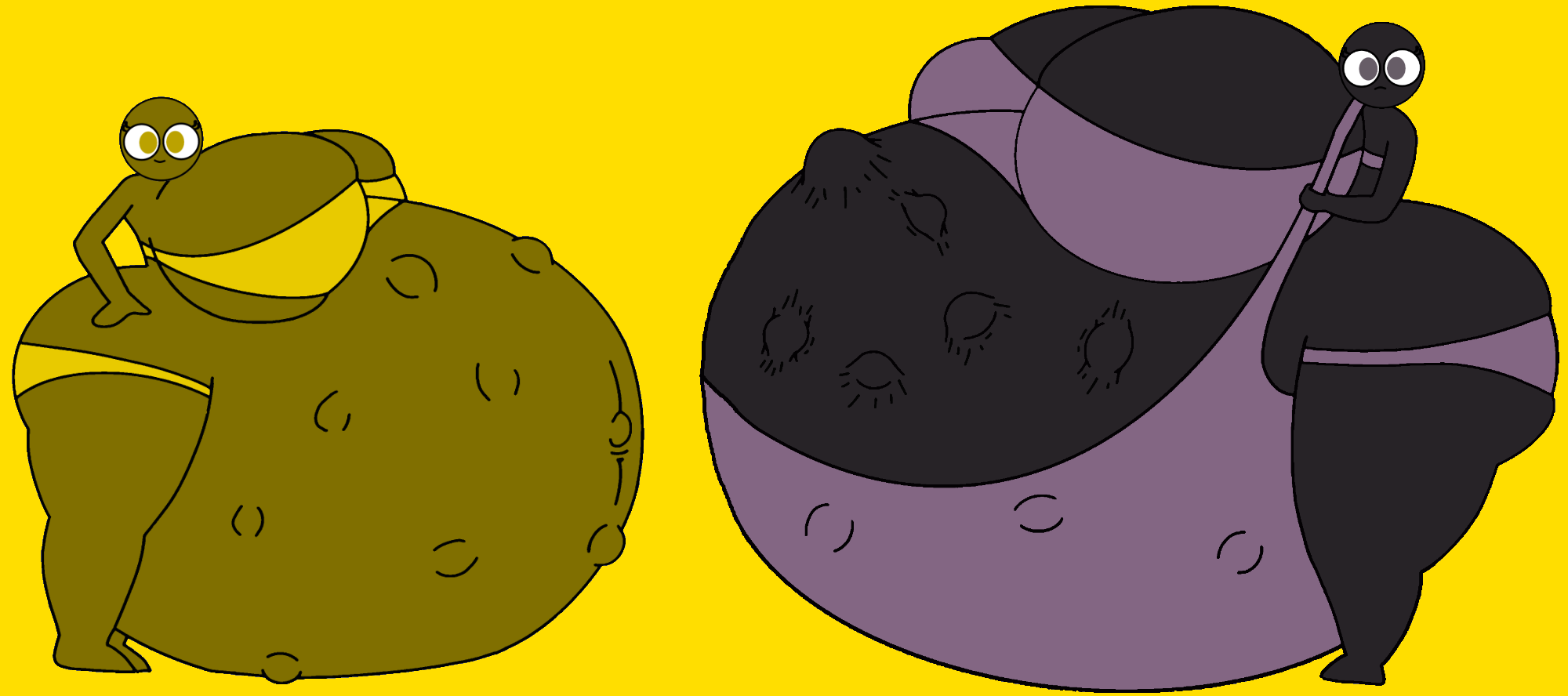 Hazel and Raisin Hyper Pregnant by Pigg2 on DeviantArt