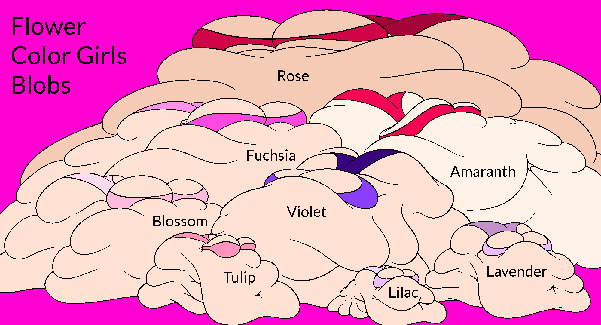 Flower Color Girls Blobs by Pigg2 on DeviantArt