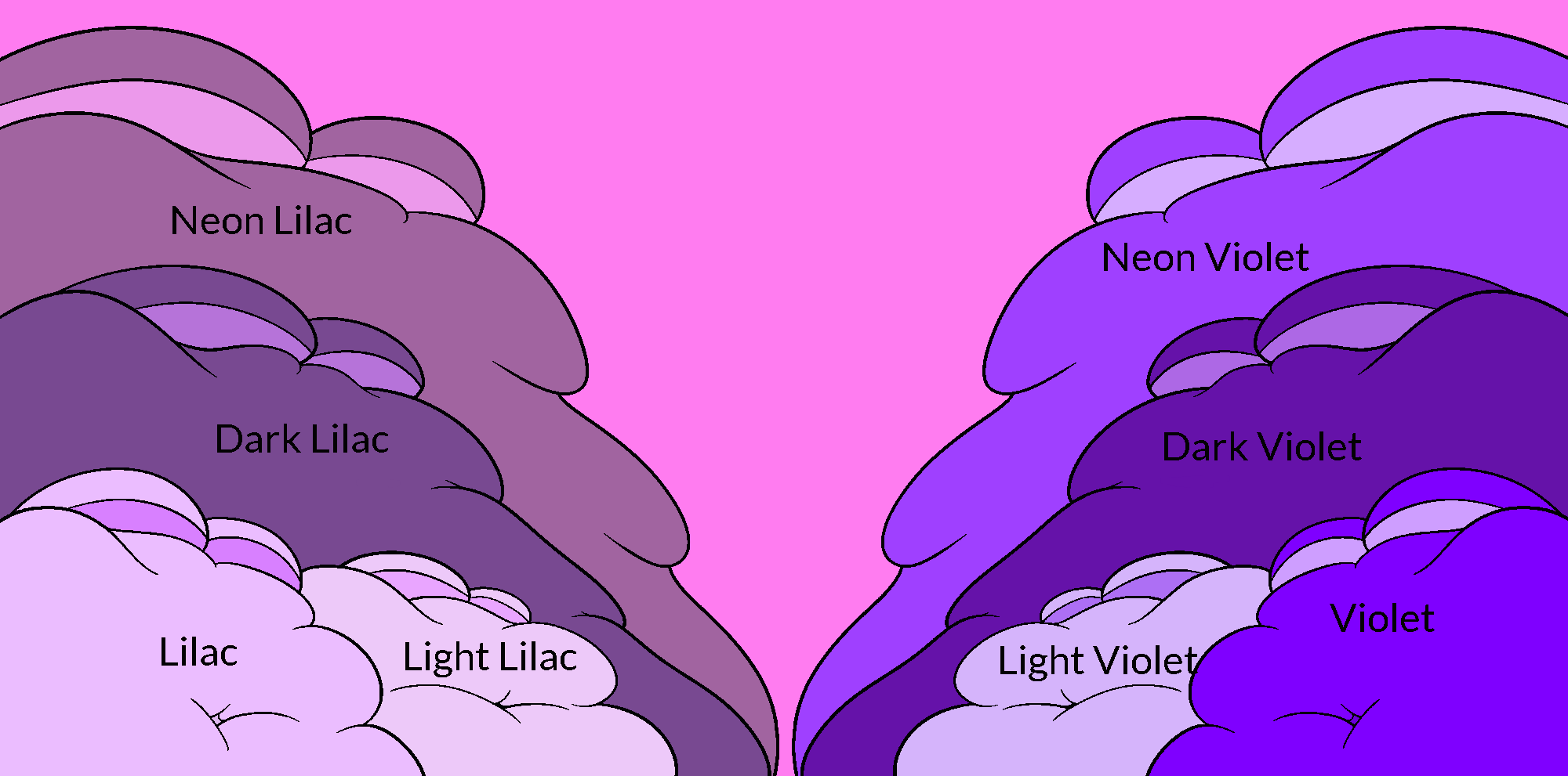 Lilac VS Violet Blobs by Pigg2 on DeviantArt