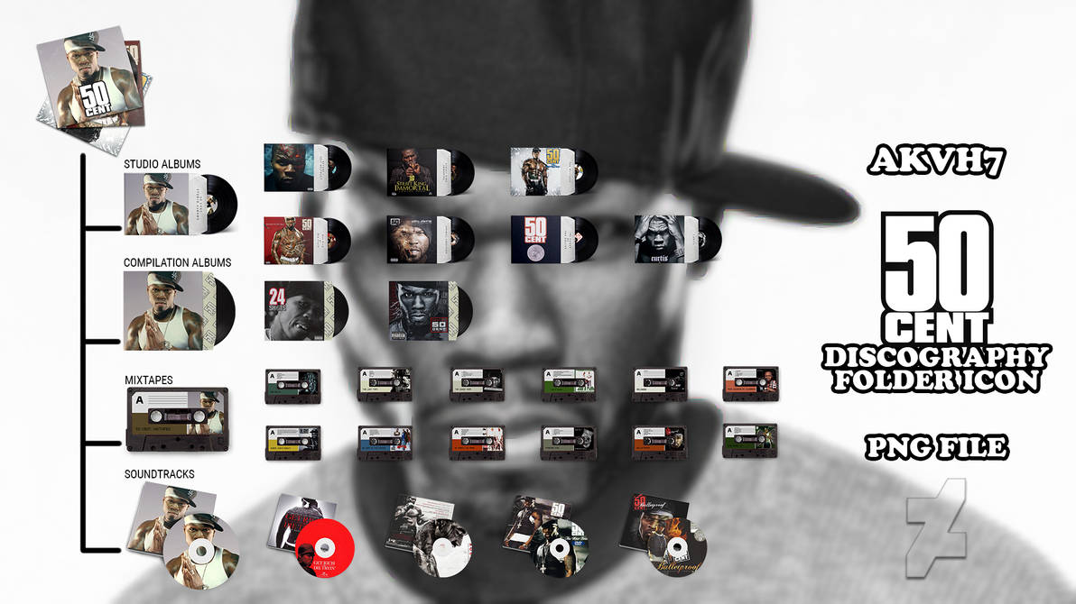 50 Cent Full Discography Till 2019 Folder icon by AKVH7 on DeviantArt