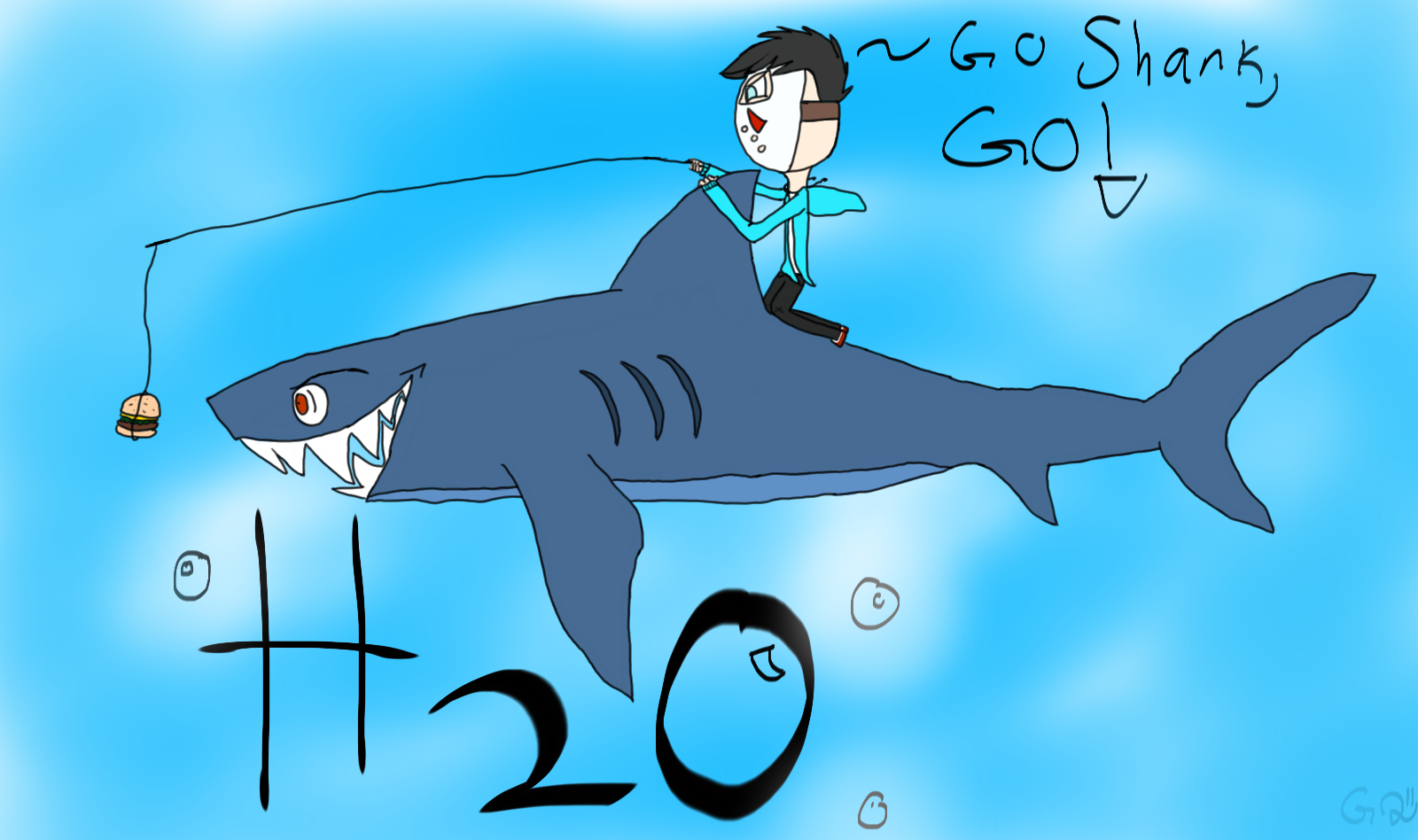 H20 Delirious on a shark by Glasses2themax on DeviantArt