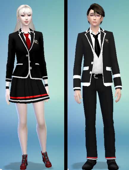 the uniform for sims 4 by LULIRINE on DeviantArt