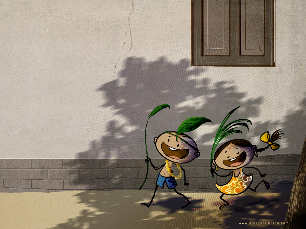 Drawing Day - kuttu and chinnu by anoop-pc on DeviantArt