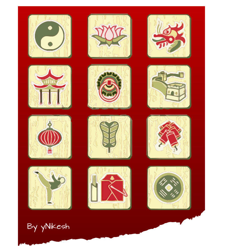 Traditional Chinese Culture Vectors Icons by Ynikesh on DeviantArt