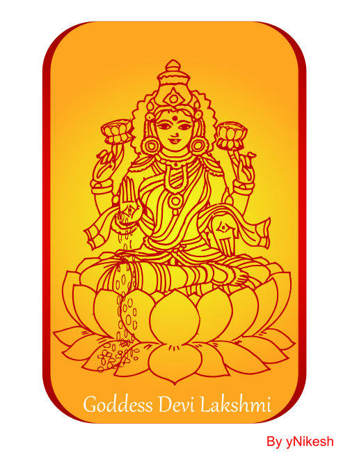Goddess Devi Lakshmi logo vector by Ynikesh on DeviantArt